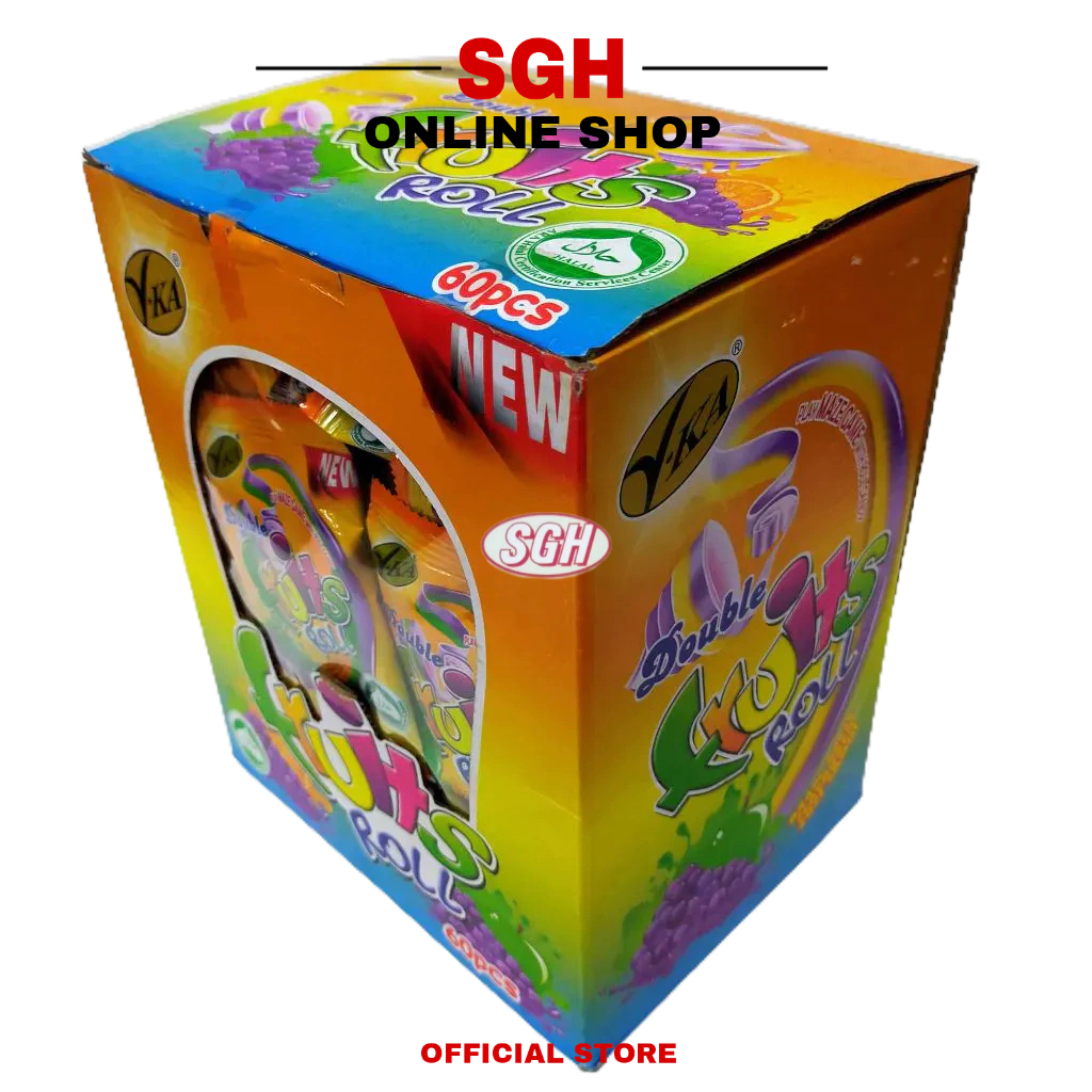 Double Fruits Roll Candy 60pcs | Shopee Malaysia