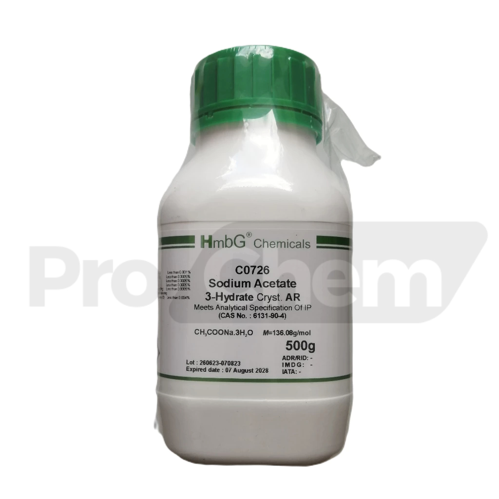Sodium Acetate Trihydrate AR, HmbG 500g [CAS No. 6131-90-4] | Shopee ...