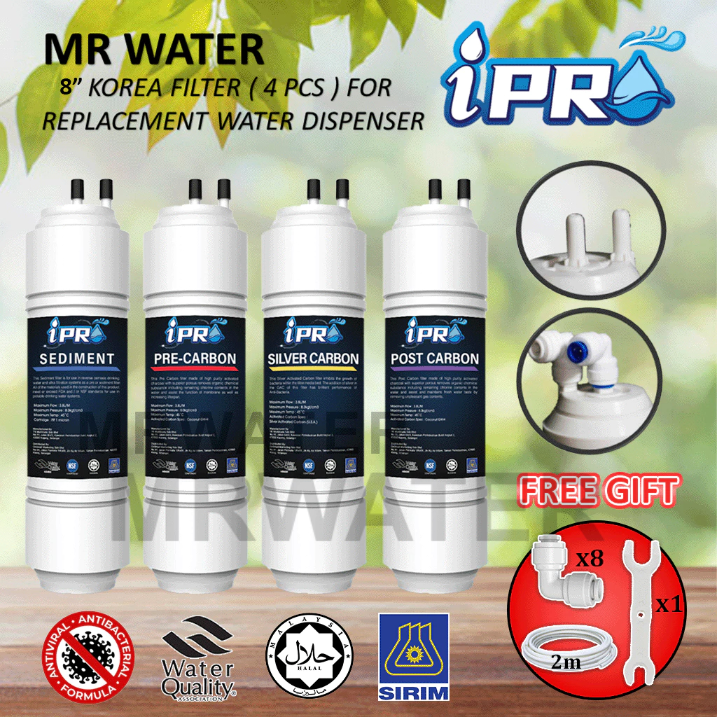 IPRO Halal Korea U-type Patented 4 Halal Filter 8" / 10'' Replacement ...