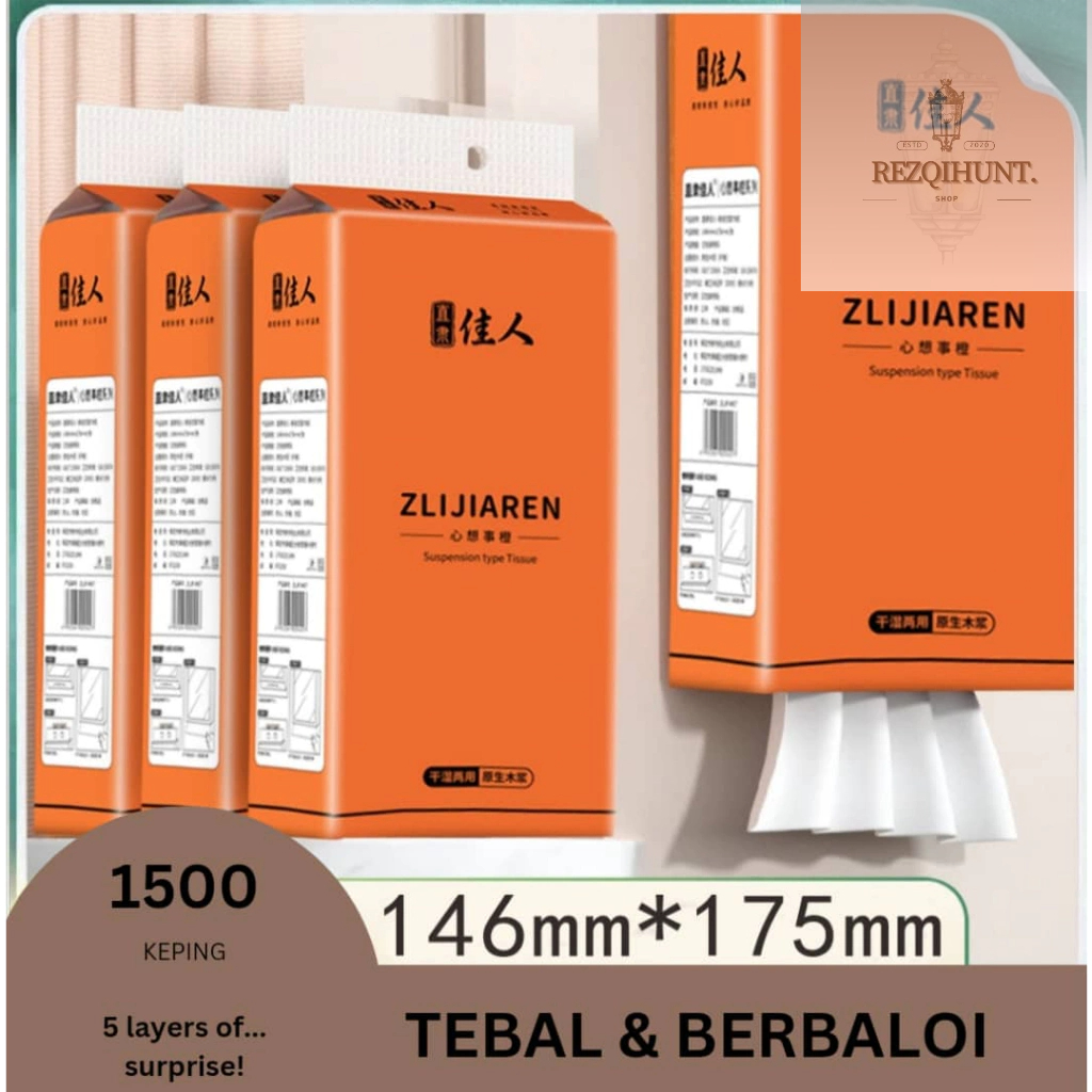 1BOX/4pack!! 6000 sheet!! READY STOCK !!! TISU TEBAL 5 LAPIS Facial ...