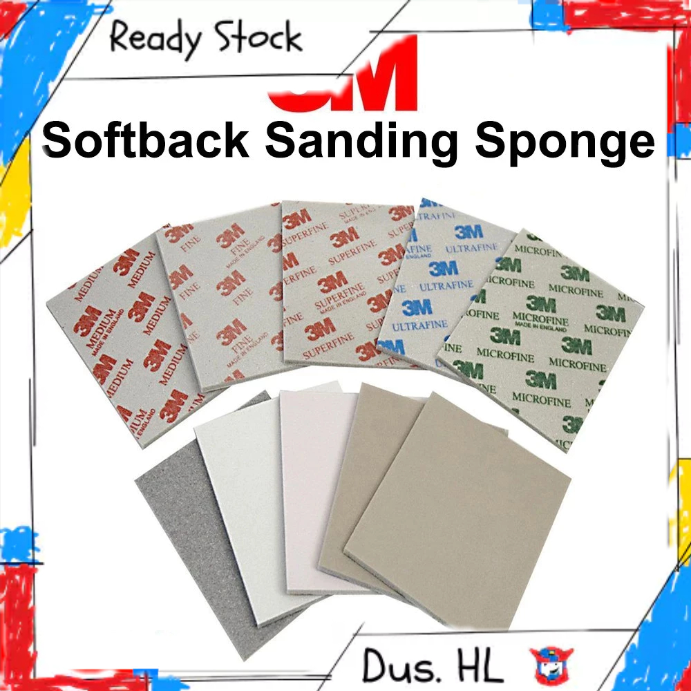 3M Softback Sanding Sponge (SUPERFINE, ULTRAFINE, MICROFINE) | Shopee ...