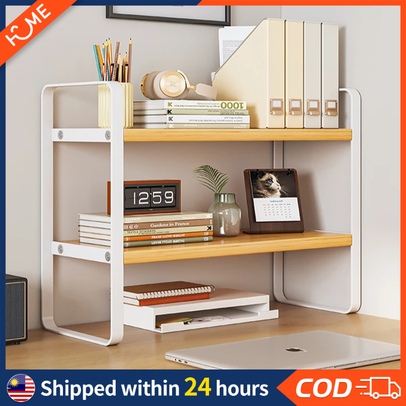 Desktop Rack Tabletop Organiser Magazine Document Multi-layer Shelf ...