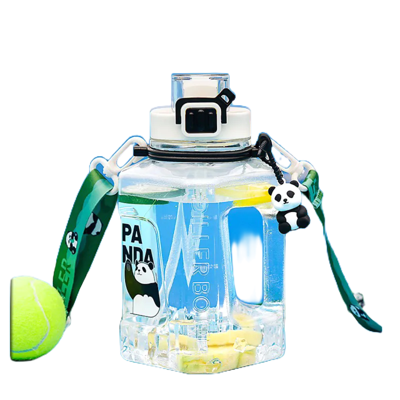 Diller Panda BigSquare Large Capacity Tritan Sports Gym Multifunction ...