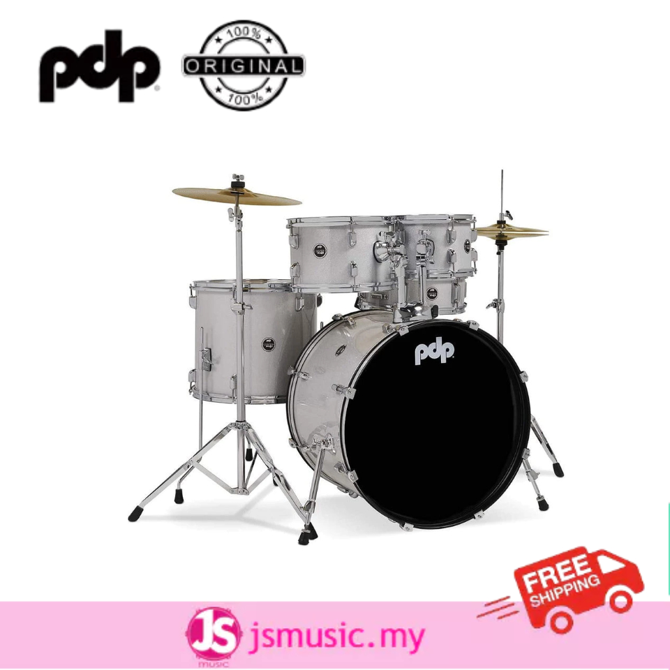 DW PDP Center Stage 5-pc Drum Kit with Hardware, Stool & Cymbals ...