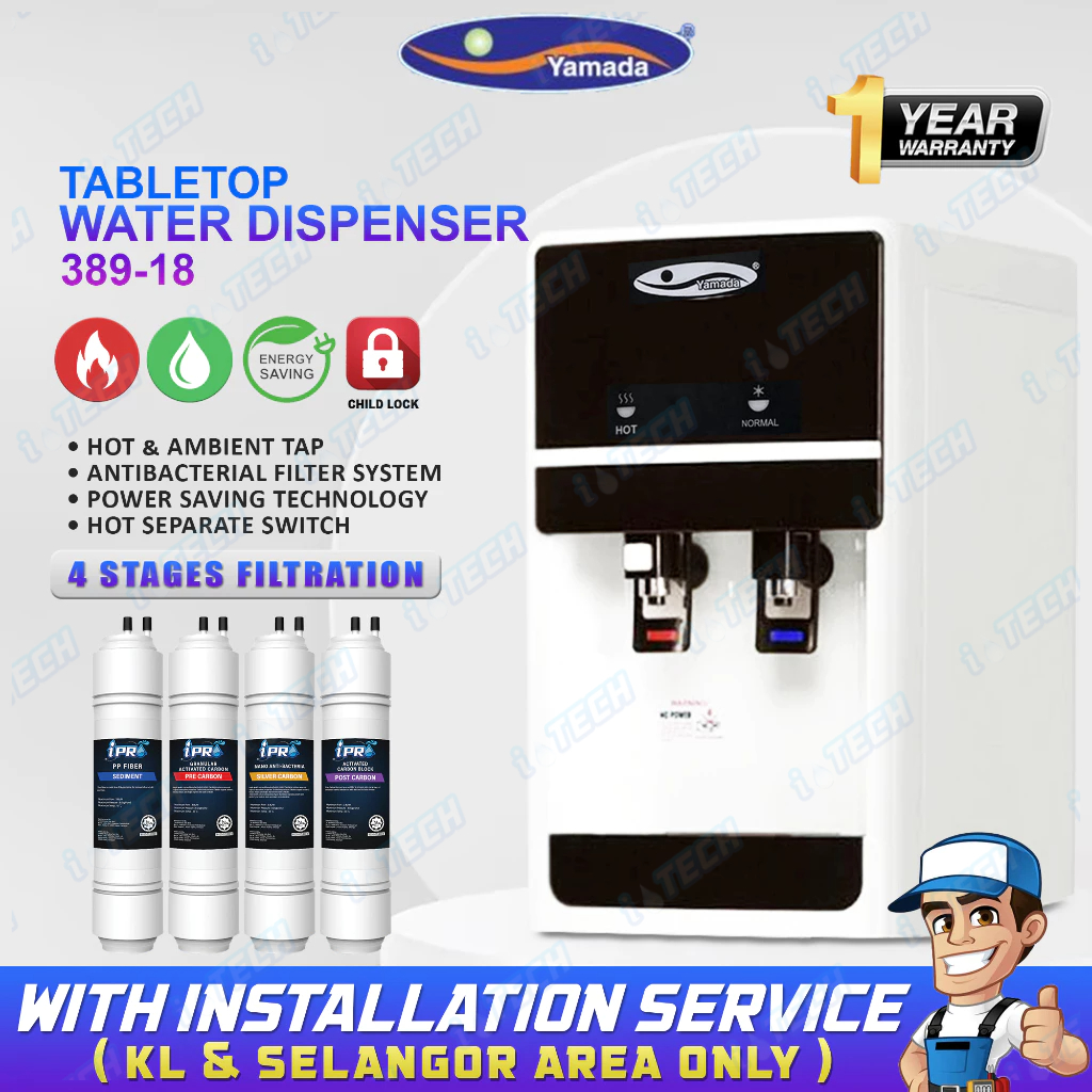 [FREE INSTALL] Yamada Hot Normal Desktop Water Dispenser Model 389-18 ...