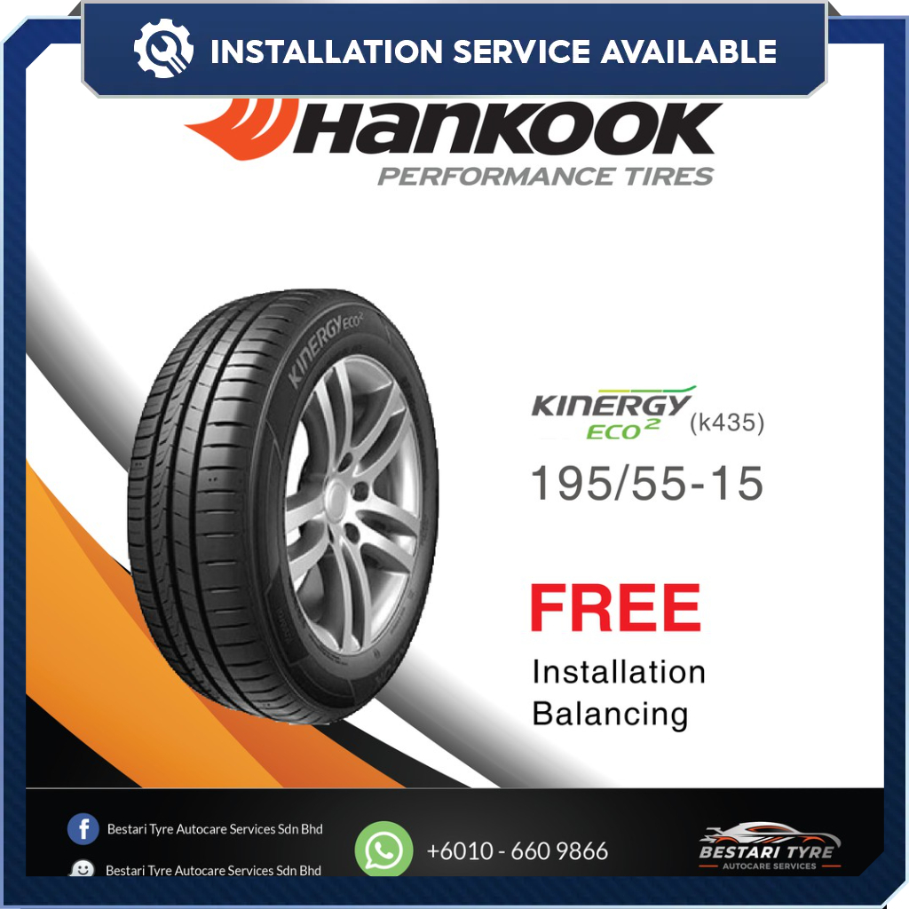 [𝗜𝗻𝘀𝘁𝗮𝗹𝗹𝗮𝘁𝗶𝗼𝗻 𝗣𝗿𝗼𝘃𝗶𝗱𝗲𝗱] 195/55R15 195/60r15 195/65r15 Hankook Kinergy Eco2 k435 New Tyre Tire ...