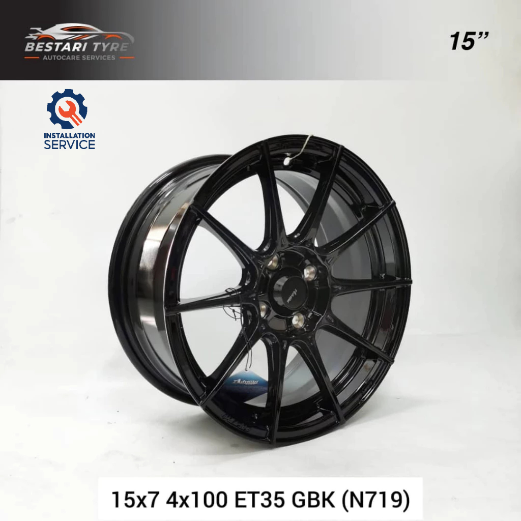 【Installation Available】N719 ADVANTI STORM S1 15 INCH15x7 4x100 ET35 ...