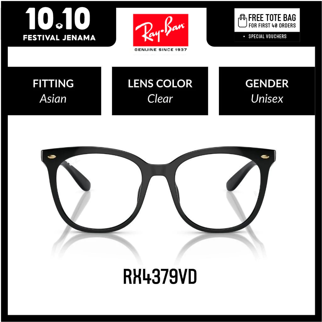 Ray-Ban VISTA RX4379VD 8343 Injected Unisex Eyeglasses Optical Frame ...