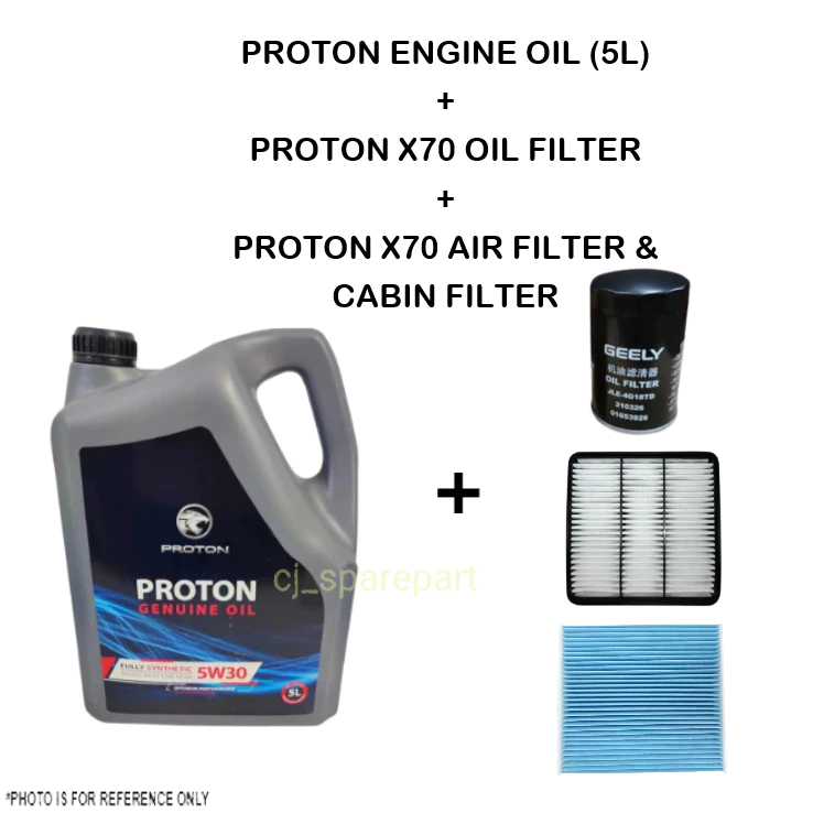 PROTON 5W30 ENGINE OIL 5W-30 5L FULLY SYNTHETIC + X50 X70 OIL FILTER ...