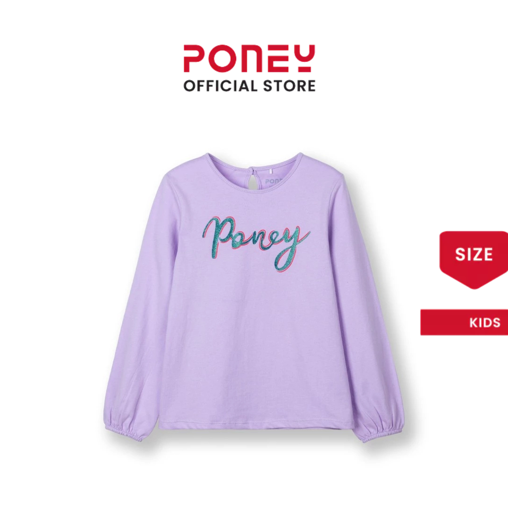Poney Girls Kids Long Sleeve Tee with Elastic Cuff | Shopee Malaysia