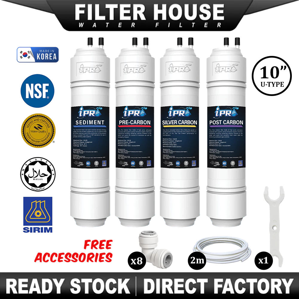 iPRO Korea Water Filter Catridge Replacement Filter Bundle 4 in 1 Set ...