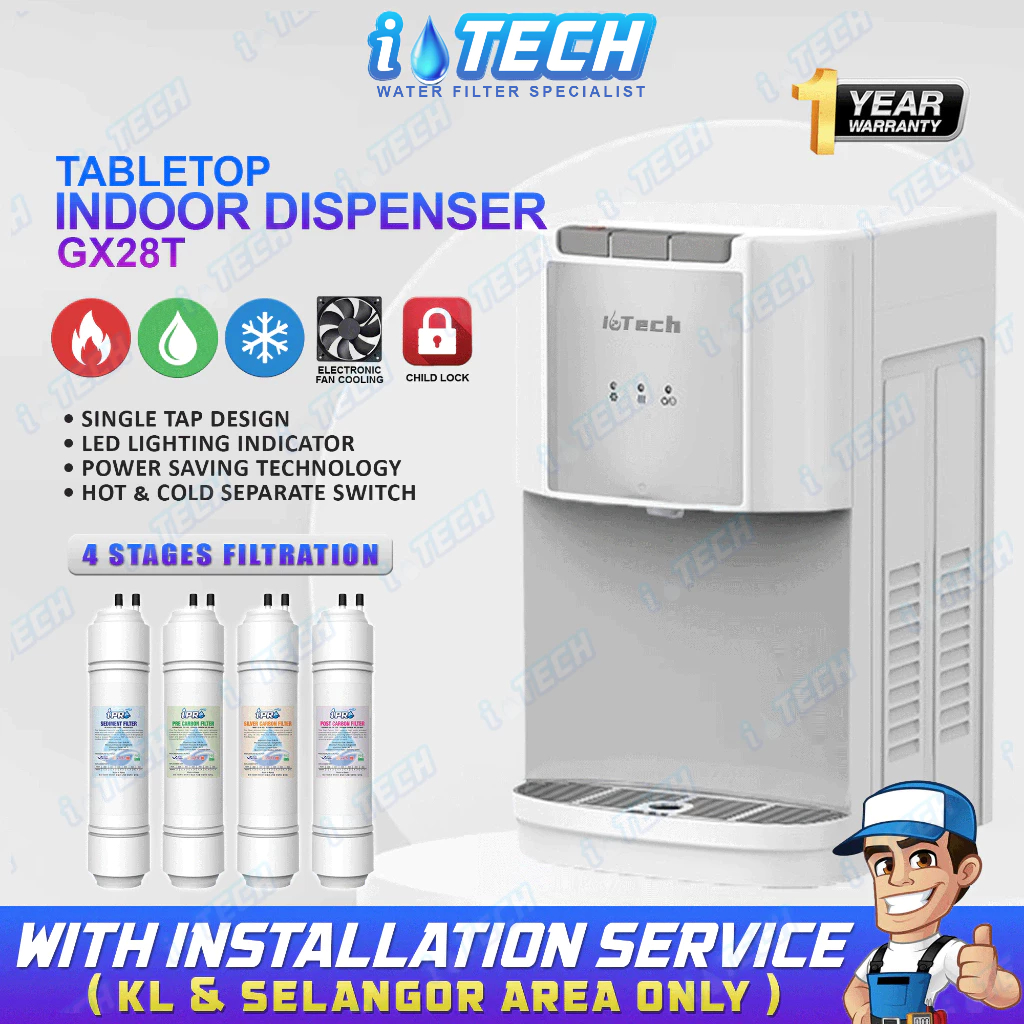 [FREE INSTALL] I-TECH Hot Normal Cold Tabletop Water Dispenser GX-28T ...