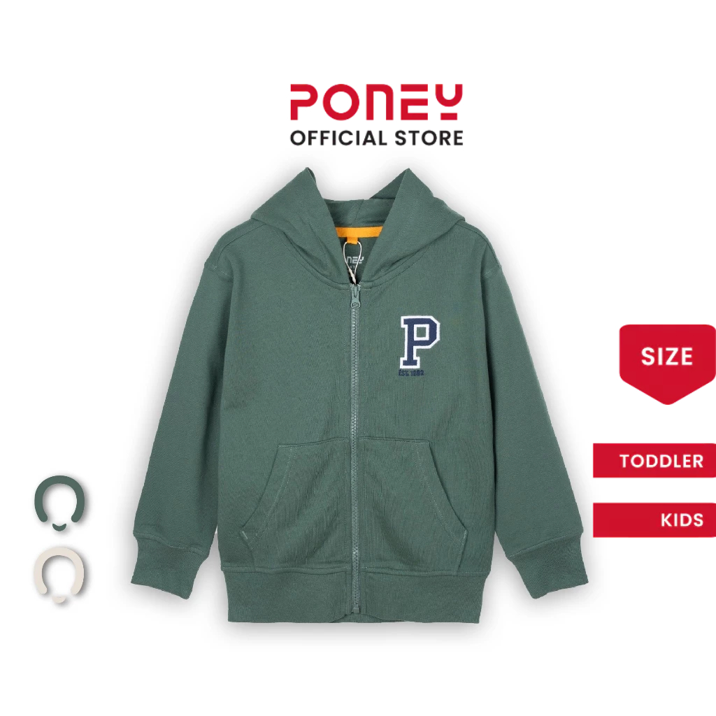 [NEW] Poney Boys Poney Logo Long Sleeve Hooded Jacket with Zip | Shopee ...
