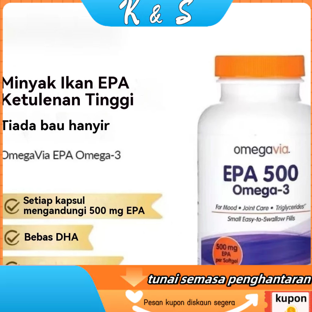 Omegavia Deep Sea Fish Oil Omega EPA500 High Concentrated Soft Capsules ...