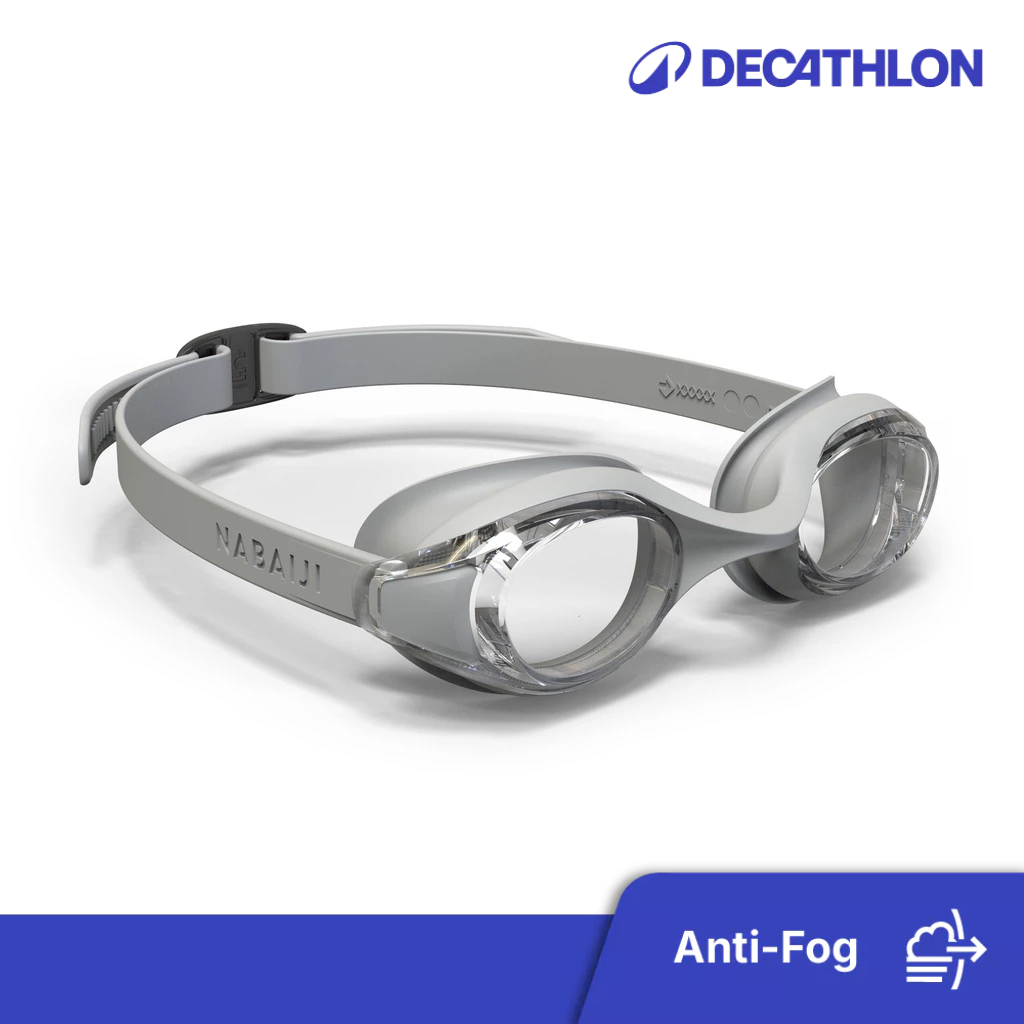 Decathlon One Size Plain Strap Clear Lens Swimming Goggles 100 Ready ...