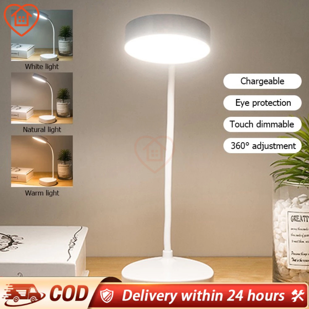 📣LOWEST PRICE📣3 Color LED Desk Table Lamp USB Charging Touch Dimming ...