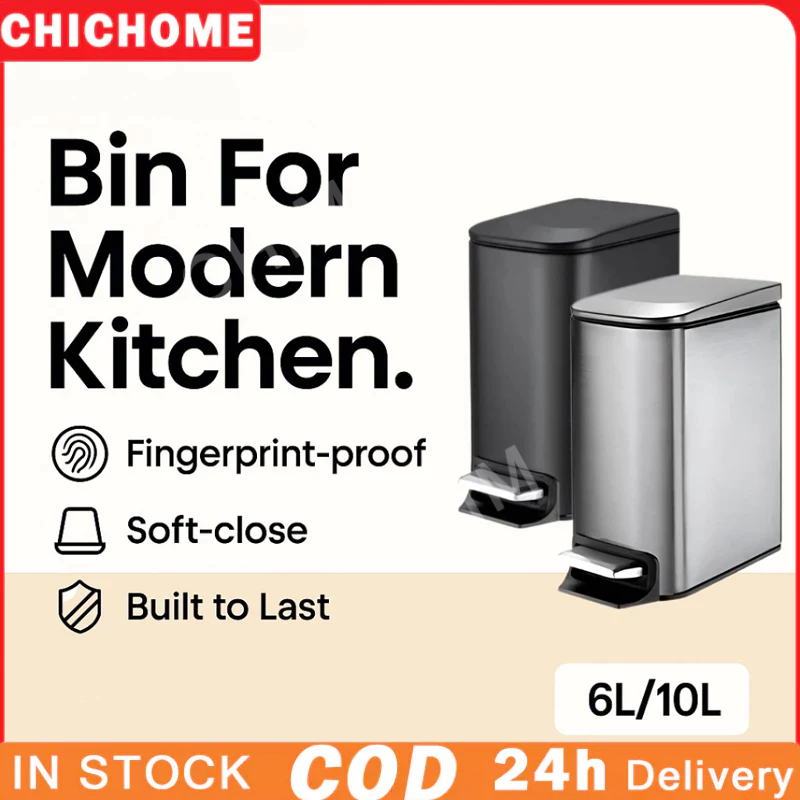 Ready Stock Toilet Dustbin with Cover 6L/10L | Soft Closing Lid ...