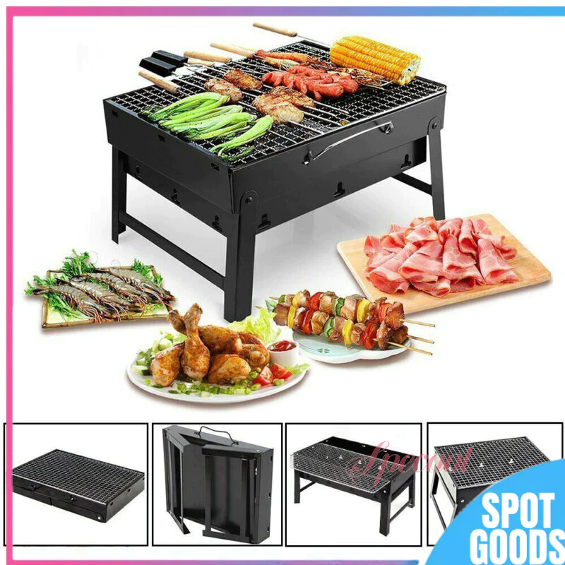 Specool-Barbecue Grill Rack Outdoor BBQ Grill Charcoal Barbecue Grill ...