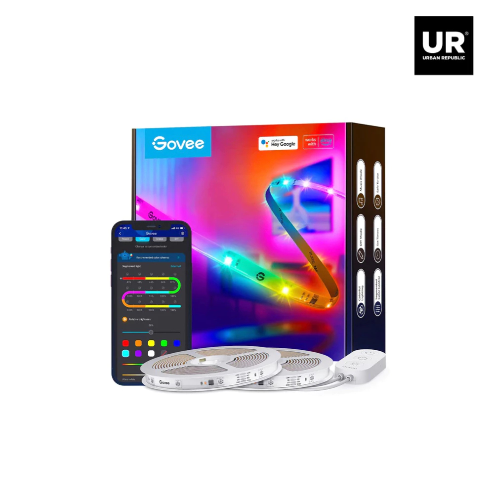 [UR] Govee RGBIC Wi-Fi + Bluetooth LED Strip Lights With Protective ...