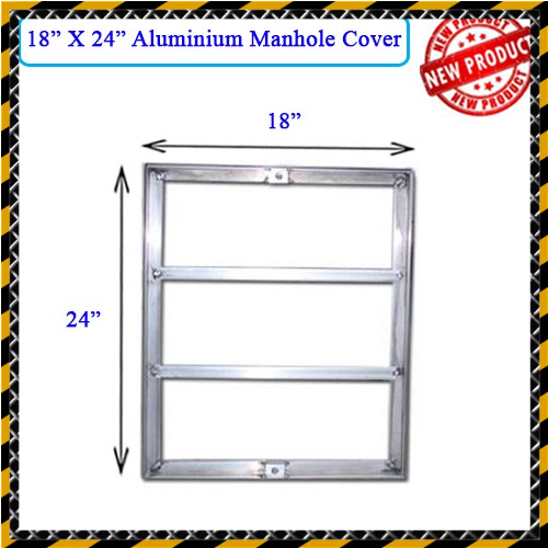 18" X 24" ALUMINIUM MANHOLE COVER For Tiling Works Aluminium Type ...