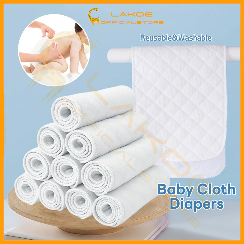 LAKOE Reusable Diaper Caddy Baby Cotton Diapers Newborn Baby Diaper ...
