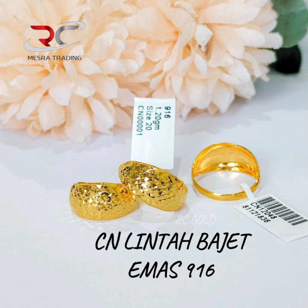 CINCIN LINTAH BAJET EMAS TULEN 916 CN LINTAH FULL GOLD EMAS ORI 916 ...