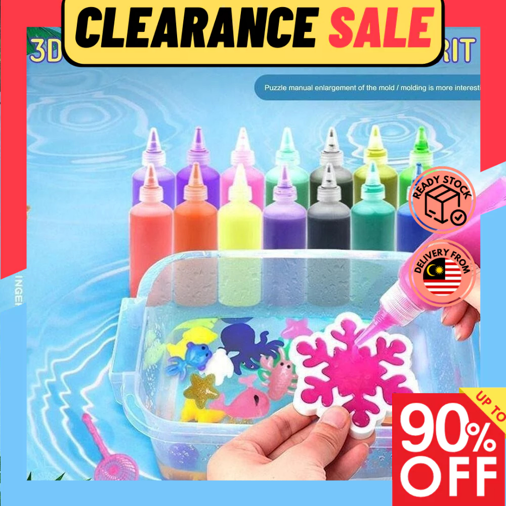 Educational Toys DIY Magic Water Elves Spirit Toy Set (6color+8mold+3pow) | Shopee Malaysia