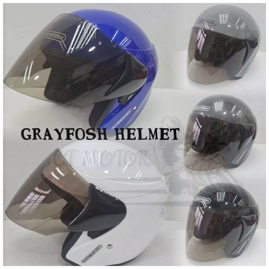 Xdot G528 Helmet Grayfosh Racing Sport Revs Motorcycle Helmet with ...