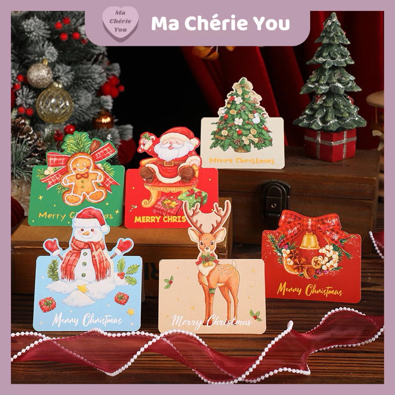 2025 Christmas Cards Kad Xmas Aesthetic Decoration Cartoon Card ...