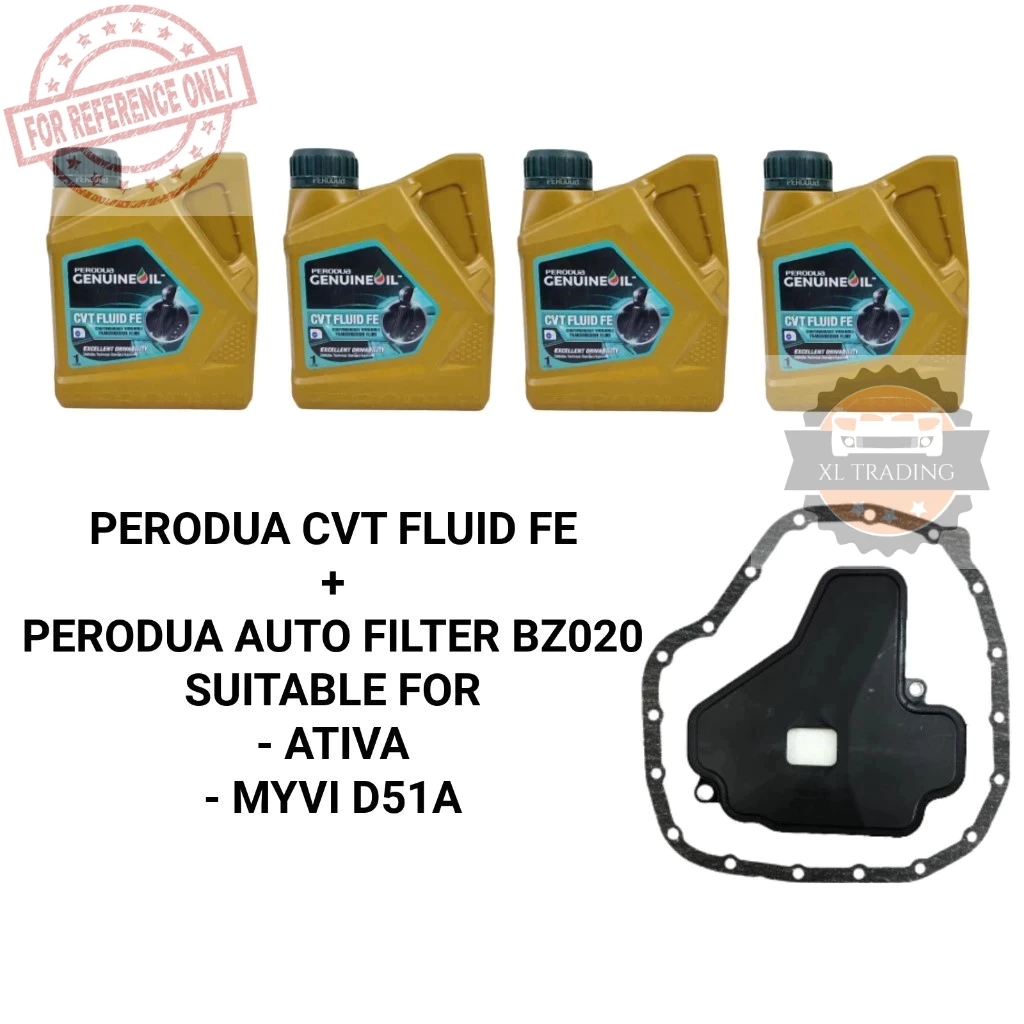 PERODUA ATF CVT FE AUTO TRANSMISSION OIL (1L) + AUTO FILTER SET 35303 ...