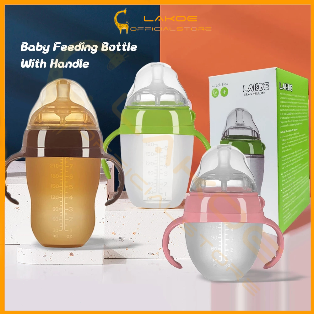 LAKOE Botol Susu Infant training straw water cup cover with straw PIKO ...