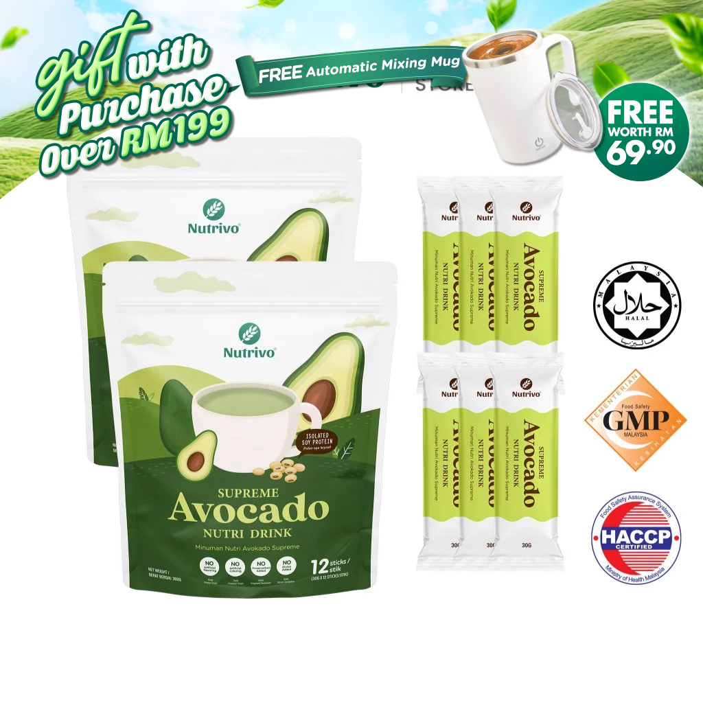 [Bundle Set] Nutrivo Supreme Avocado Nutri Drink x 2 Bag + Avocado 30g ...