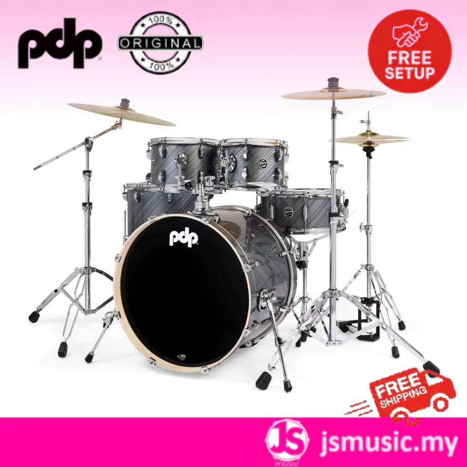 DW PDP Mainstage 5-pc Drum Kit with Hardware, Stool & Cymbals - Twisted ...