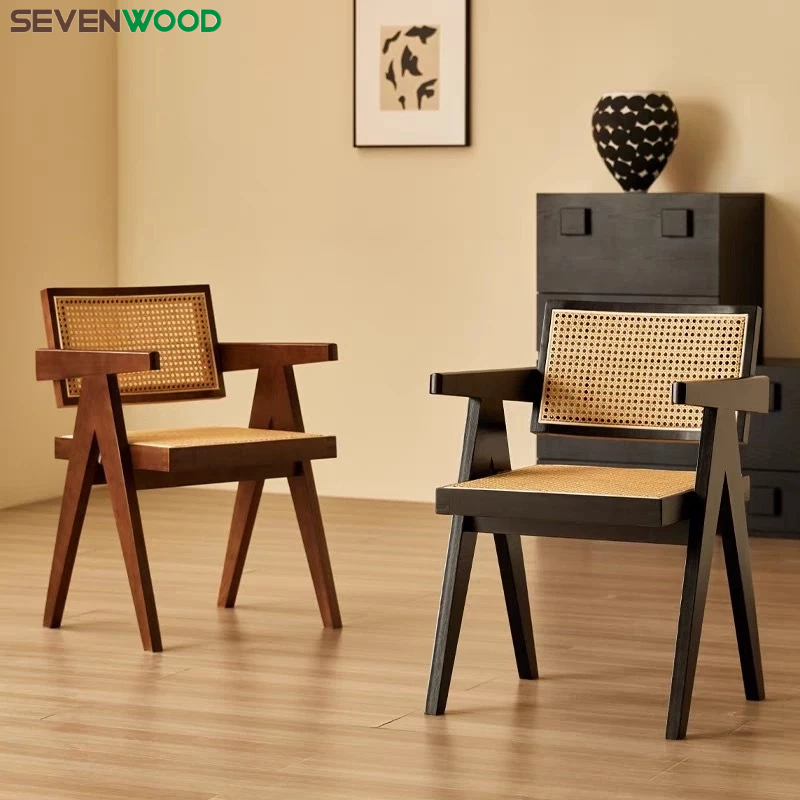 SEVENWOOD Kerusi Makan Rattan Chair Kerusi Ruang Tamu Nordic Meja Makan ...