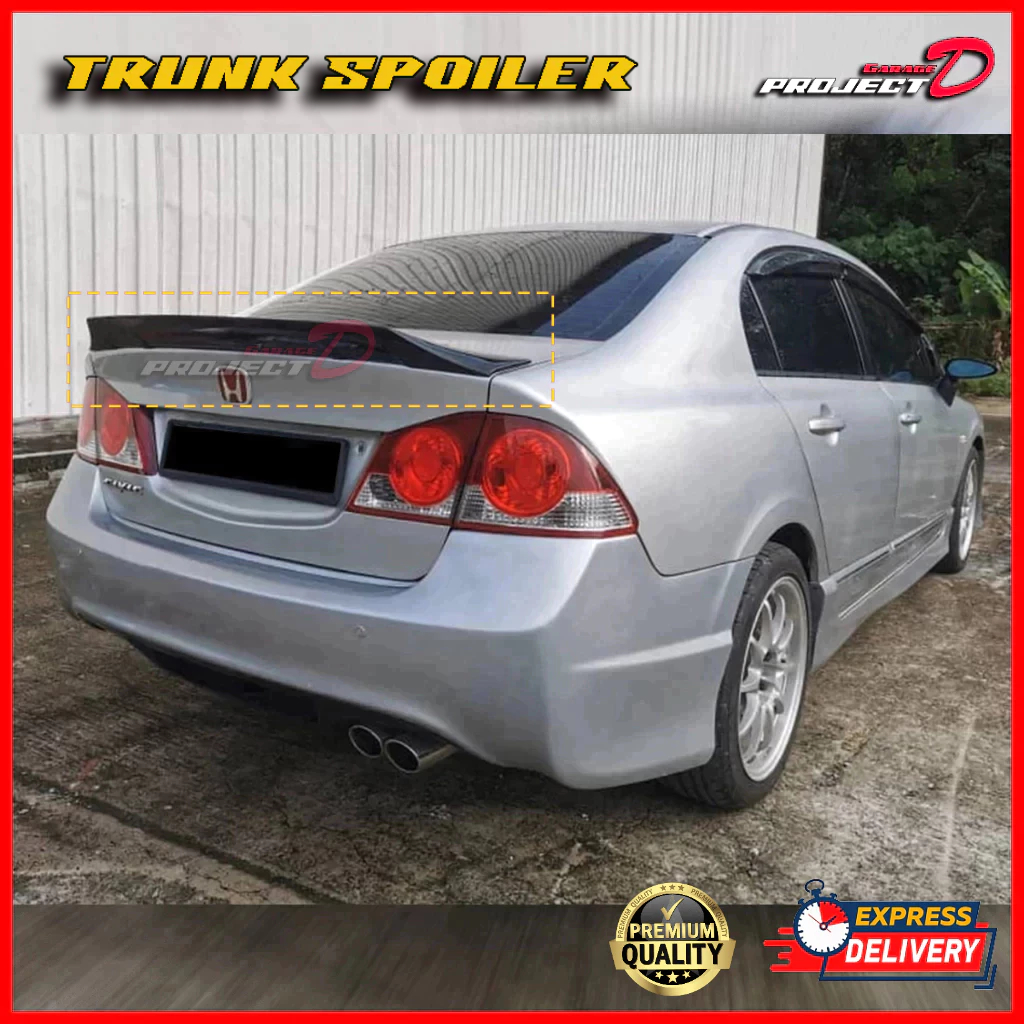 💥Ready Stock💥 Honda Civic FD Renntech Ducktail Spoiler FRP | Shopee ...