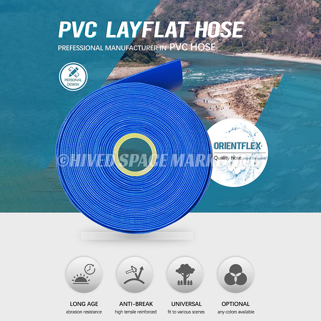 (100 Meter) 2" 3" 4" 6" 8" Heavy Duty Sunny Hose PVC Water Discharge ...