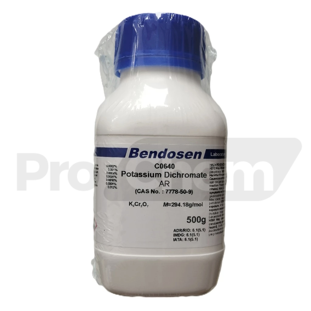 Potassium Dichromate AR, Bendosen 500g [CAS No. 7778-50-9] | Shopee ...
