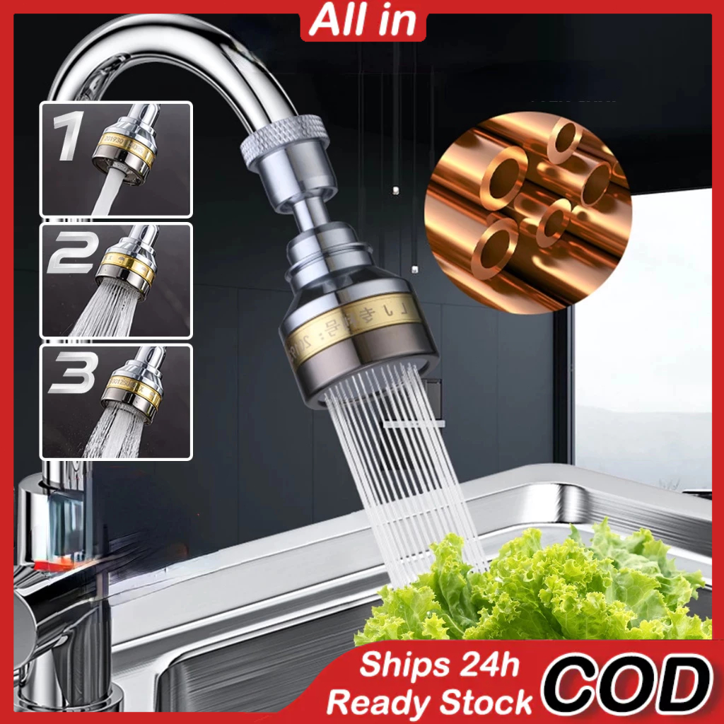 360° Faucet Extender Bendable Kitchen Sink Flexible Tap Spray Head ...
