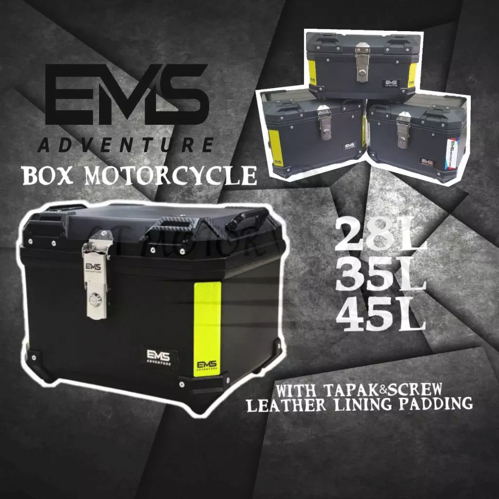 KOTAK EMS Adventure Top Box 28L 35L 45L / Box Besar MOTORSIKAL ( SAMA ...