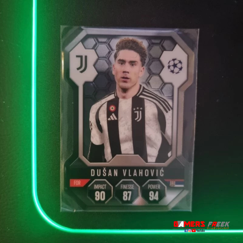 Topps Match Attax 2024-2025 Dusan Vlahovic Juventus Chrome Shield SH15 ...