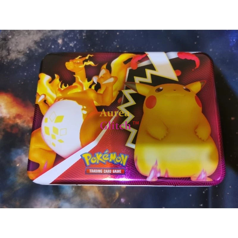 Pokemon TCG EMPTY Sword and Shield Charizard Pikachu vmax collector tin ...