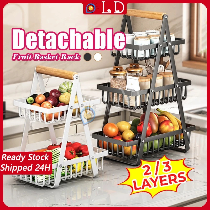 2/3 Tier Onion Rack Fruit Basket Rak Bawang Bertingkat Vegetable ...