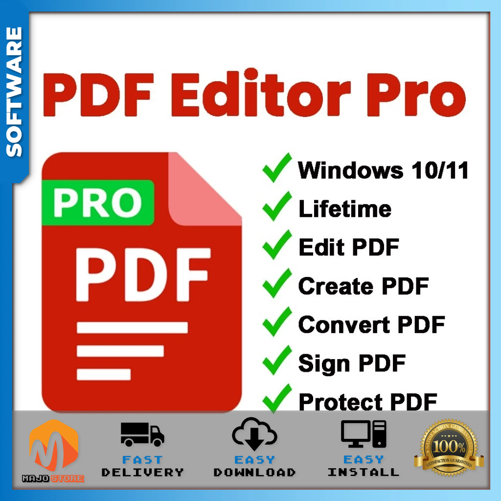 [PC SOFTWARE] PDF Editor 2022 PC Digital Download Windows 10 / 11 Lifetime | Shopee Malaysia