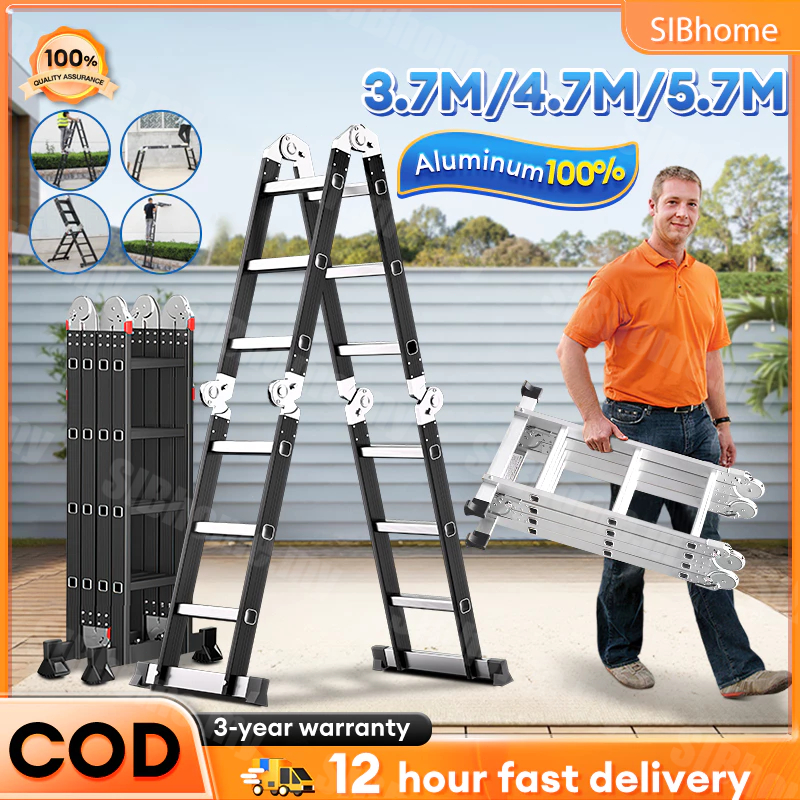 Tangga Lipat Heavy Duty Foldable Multipurpose Universal Ladder 20 Step ...