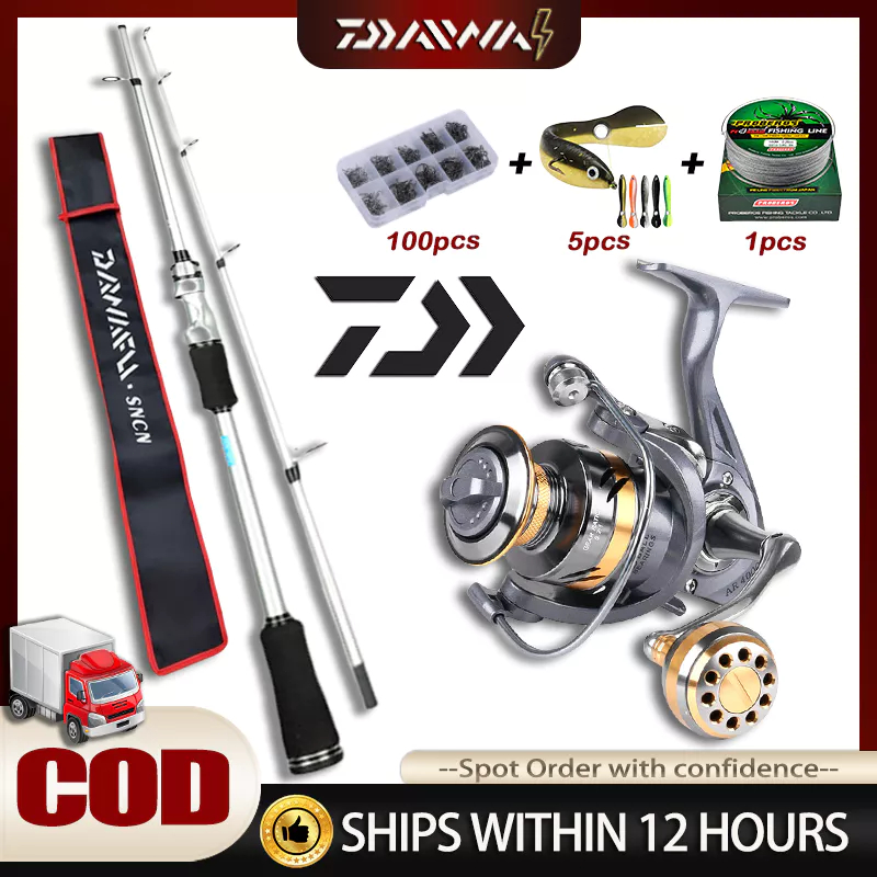 DAIWA Reel Fishing Rod Set Combo Barang Mancing Set Joran Pancing Satu ...