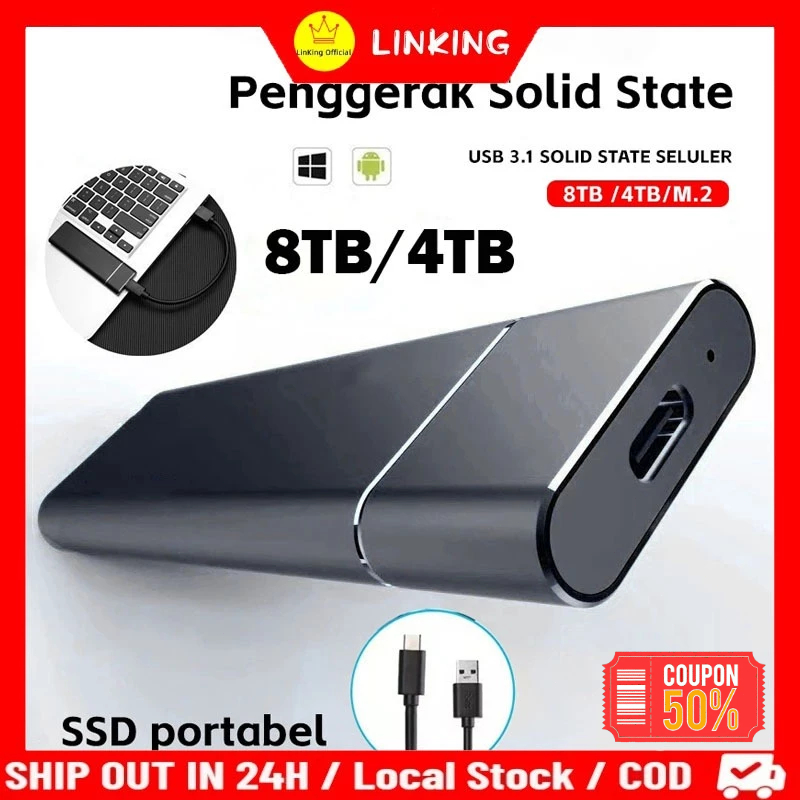 External Hard Disk 30TB Portable SSD Hard Drive 64TB USB3.1 Portable ...