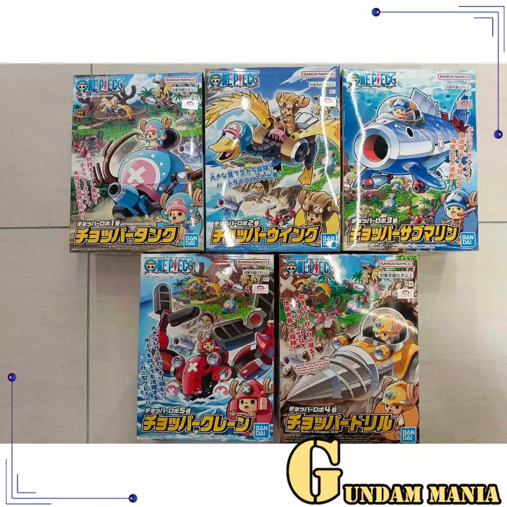 Bandai One Piece Robo 01 Chopper Tank / 02 Chopper Wing / 03 Chopper ...