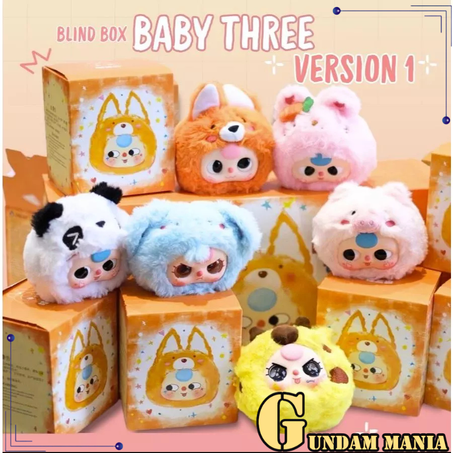【GENUINE】Baby Three Version 1 Series Plush Blind Box | Shopee Malaysia