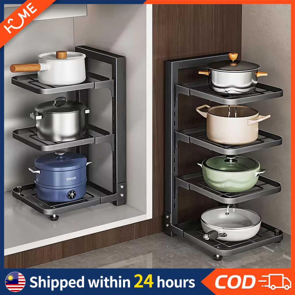 1 Piece Pot Rack Kitchen Stainless Steel Pot Storage Rack Under Sink ...