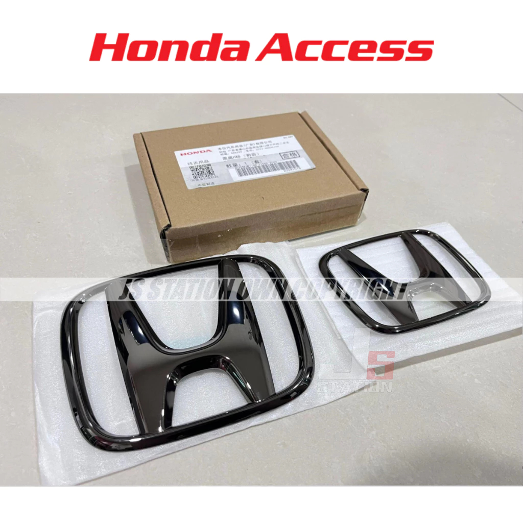 *ORIGINAL* HONDA HRV RV VEZEL H EMBLEM LOGO BLACK DARK CHROME FRONT ...